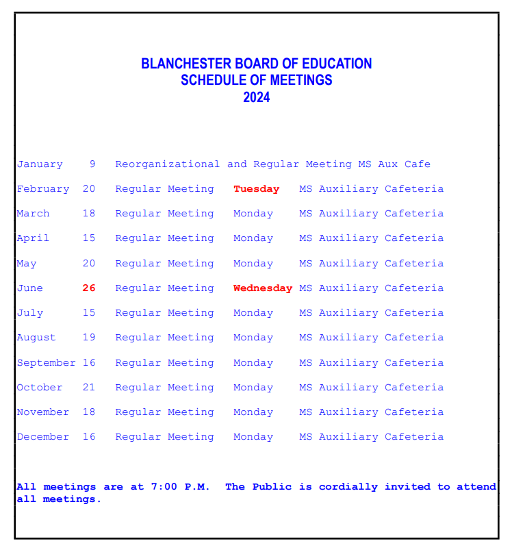 Departments - Board of Education - About the Board | Blanchester Local ...